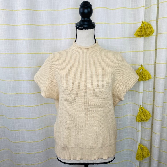 Vintage | Sweaters | Vintage Mock Neck Shoulder Pad Sweater Women L ...